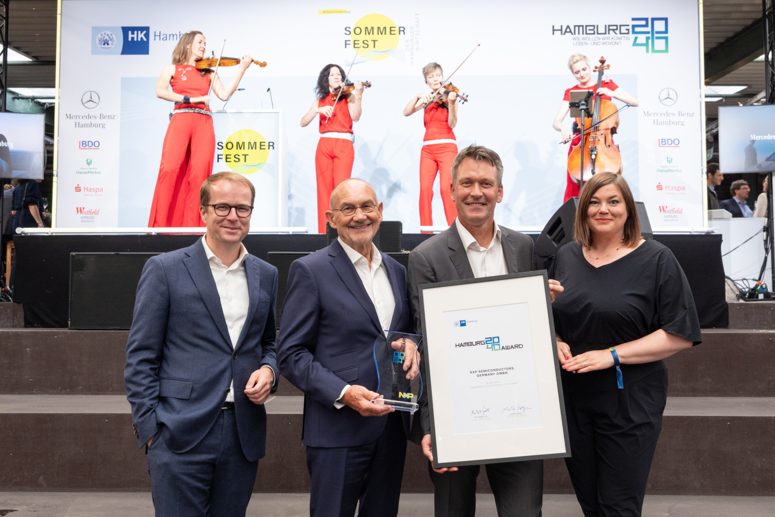 Sommerfest der Hamburger Wirtschaft: „Hamburg 2040 Award“ für NXP